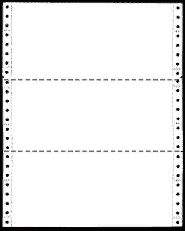 9-1/2 x 3-2/3" Continuous Computer Paper, White, 2 Part, Side Perfs ...