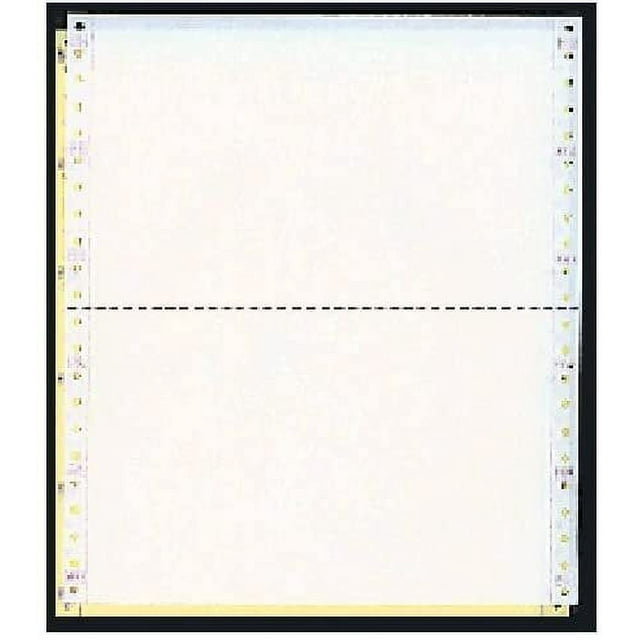 9-1/2 x 5-1/2 Dot Matrix Pinfeed Computer Paper Scale Tickets White ...