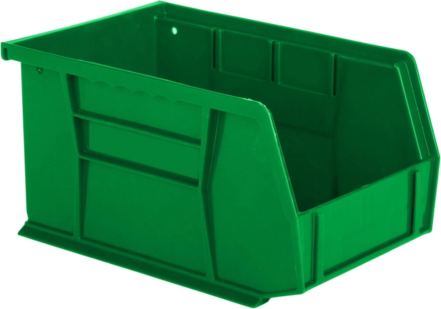 9-1/2" x 6" x 5" Plastic Stackable Storage Bin and Container (Green, 1 ...