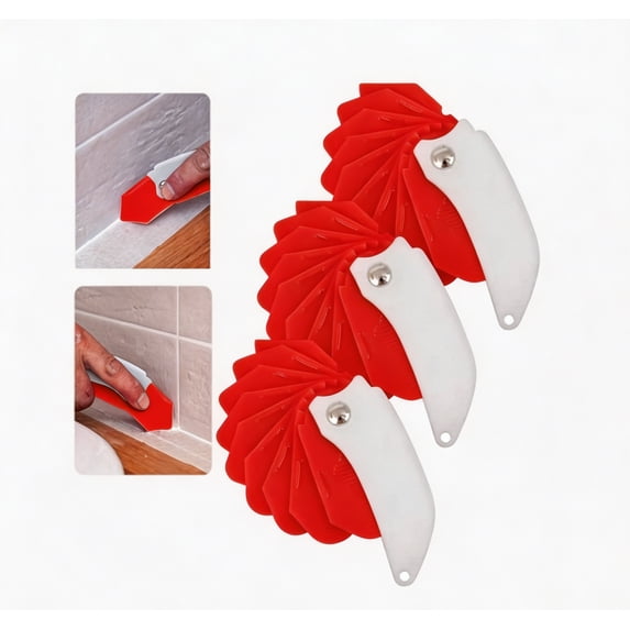 9 in 1 Caulking Spatula, Multipurpose 9 in 1 Caulking Tool PP Folding ...