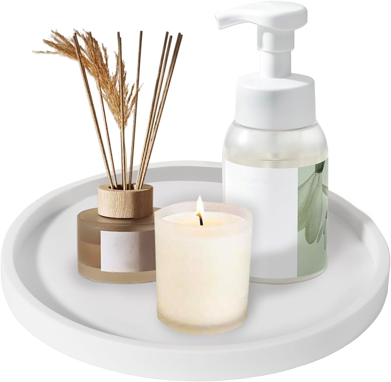 9.1 Inch Silicone Bathroom Tray, Decorative Soap Holder, Kitchen ...