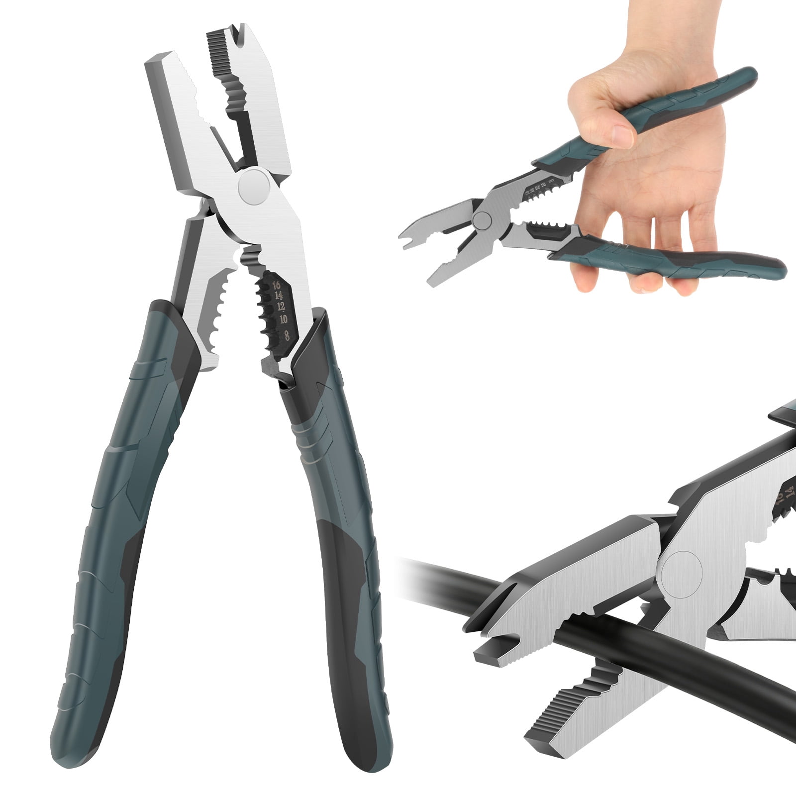 9 in 1 Industrial-Grade Multi-function Cutting Pliers Heavy Duty ...