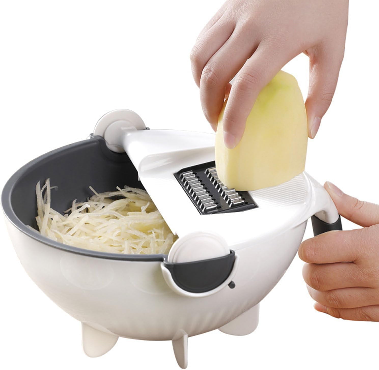 9 in 1 Round Mandolin Slicer for Kitchen - Multifunctional Food Cutter ...