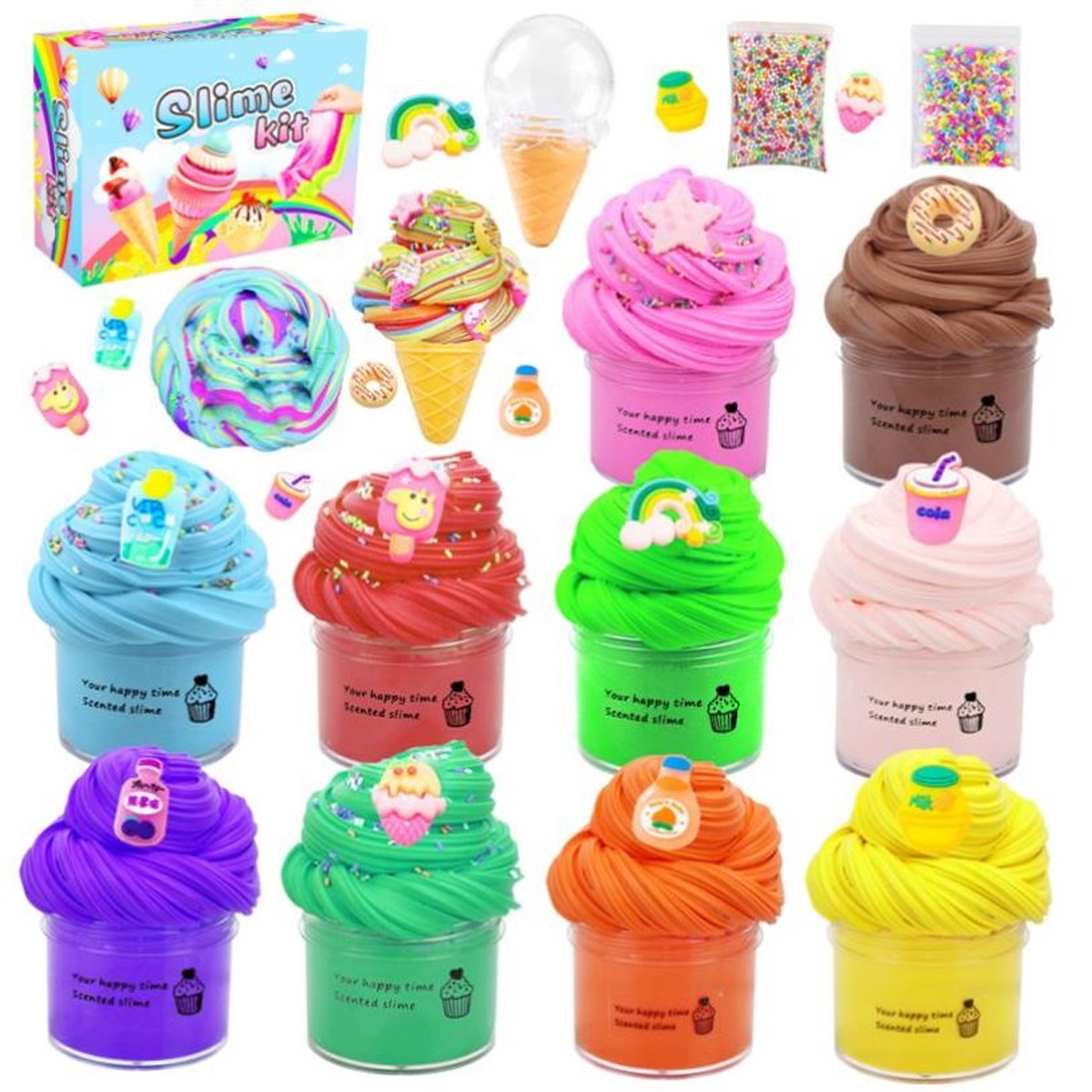 9/10/12/18/24 Pack Super Clay Slime DIY Soft & Squishy Clay Scented ...