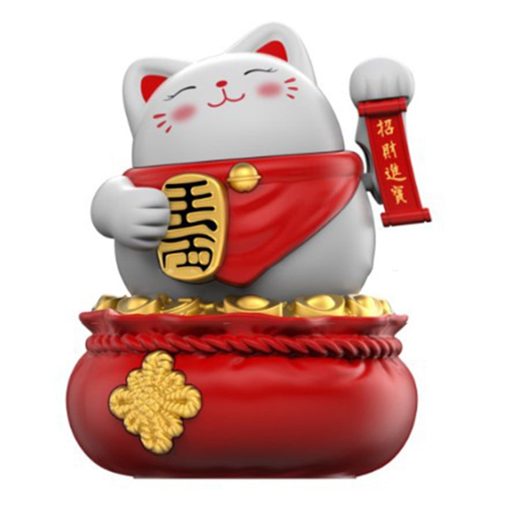 9*10*13CM Solar Powered Automatic Hand-Waving Body-Swaying Fortune Cat ...