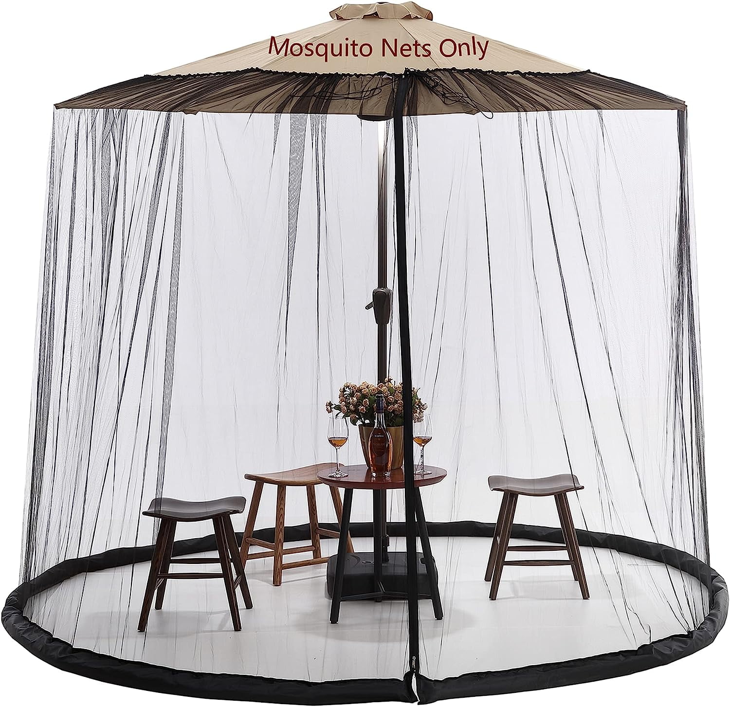 9/10 FT Mosquito Net For Patio Umbrella Outdoors Screen Polyester ...