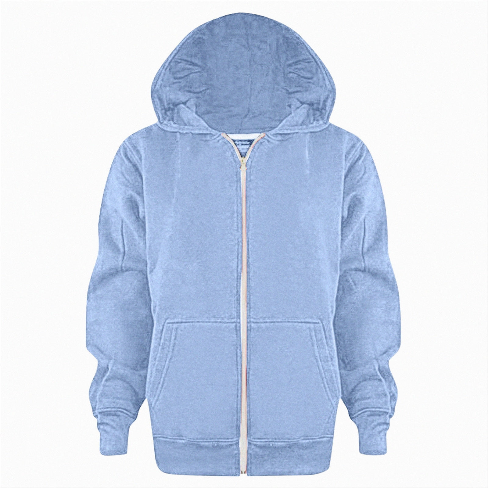 9-10 Years Child Boys Girls Zipper Sweatshirt Hoodies Soft Full Zip ...