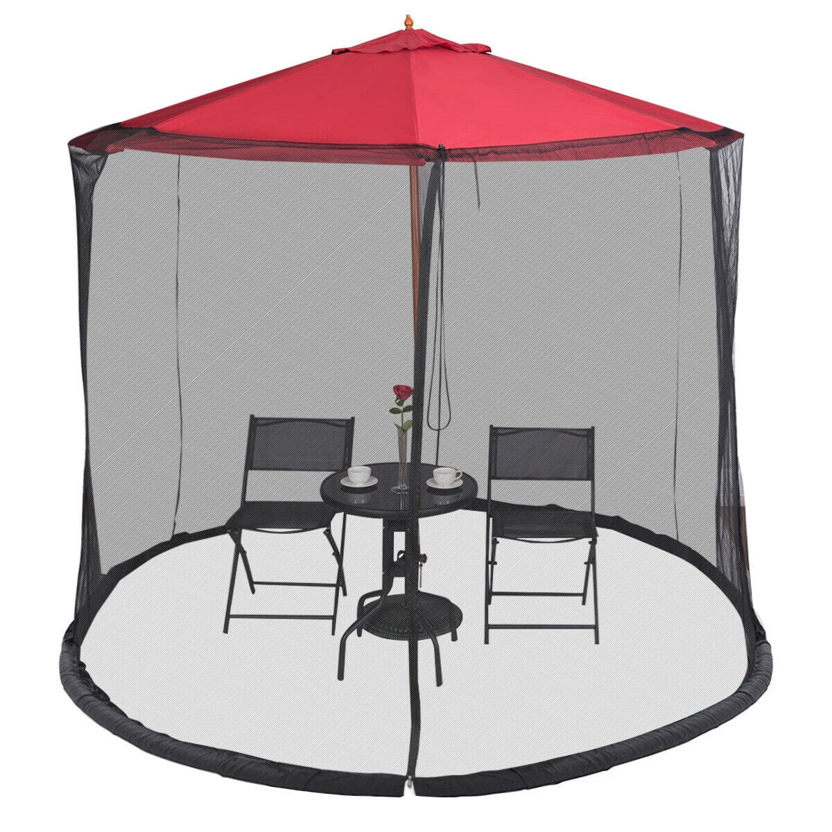 9/10FT Umbrella Table Screen Cover Mosquito Bug Insect Net Outdoor ...