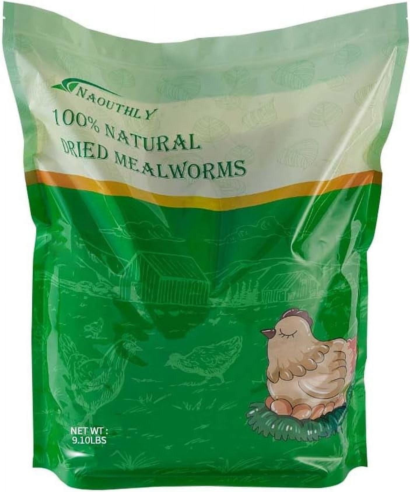 9.10lbs Dried Mealworms - Premium Non-GMO Chicken Feed, Nutritious High ...