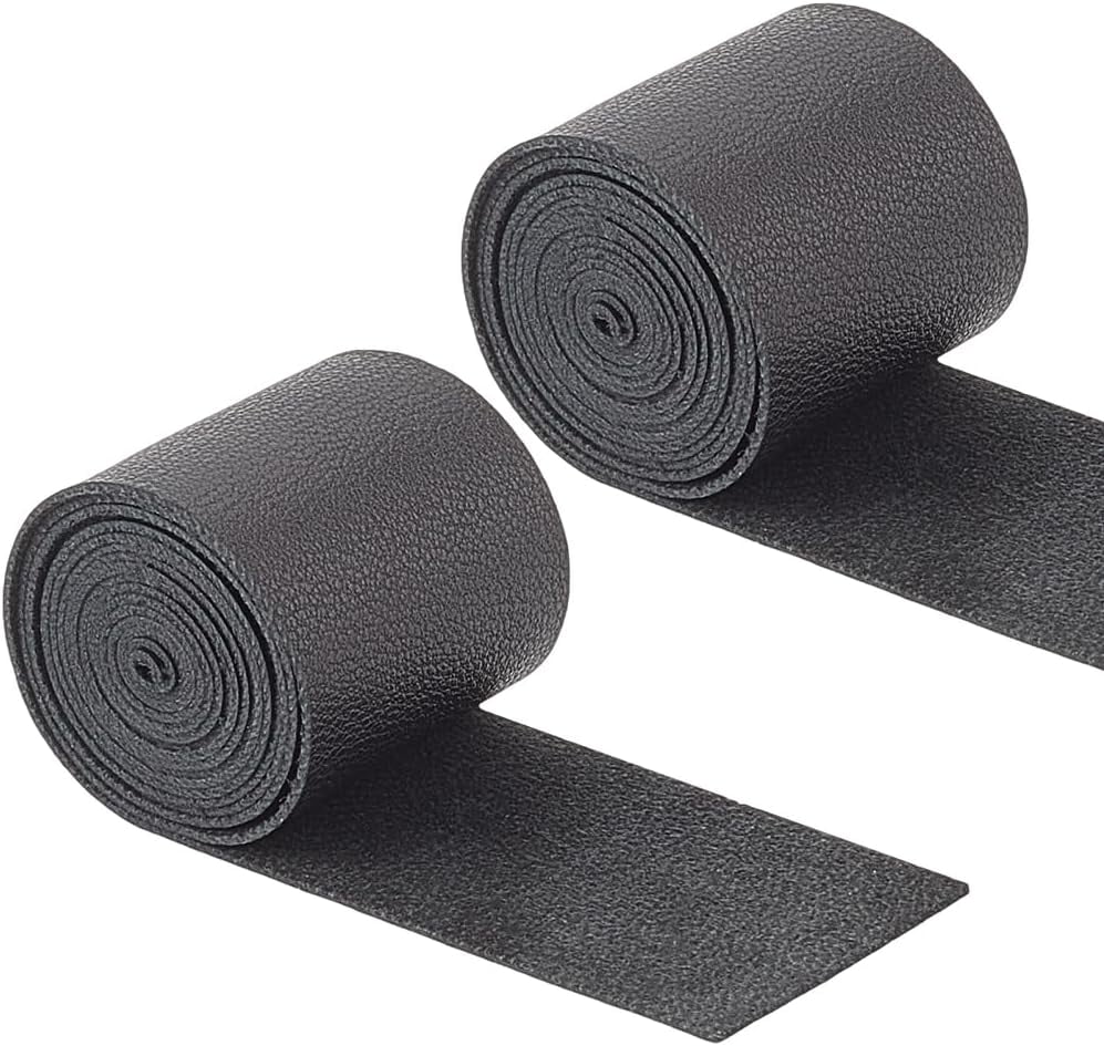 9-10m x 3cm Genuine Flat Leather Cord Sheep Skin Leather Strips Black ...