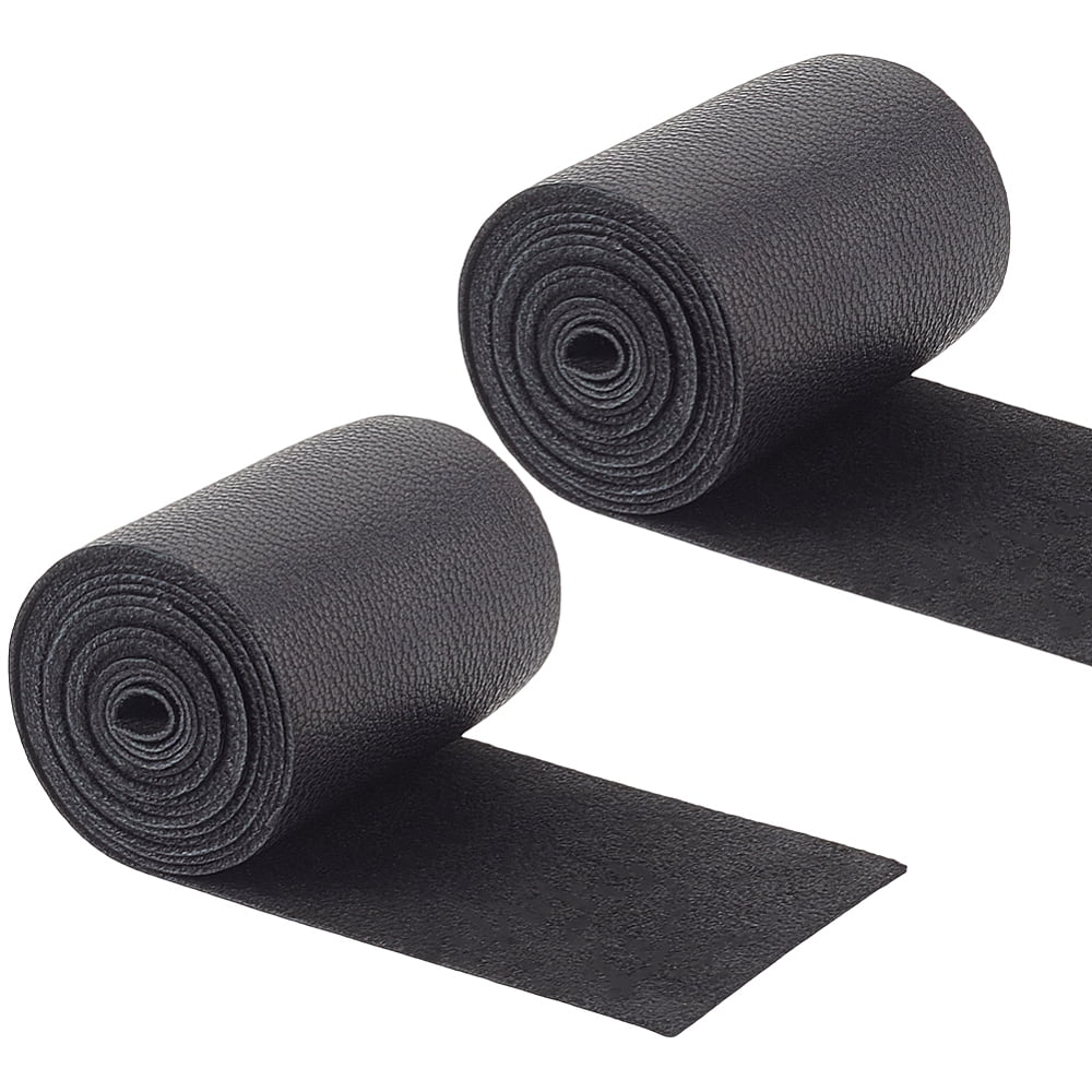 9-10m x 4cm Sheep Skin Leather Strips Genuine Leather Strap Black Soft ...