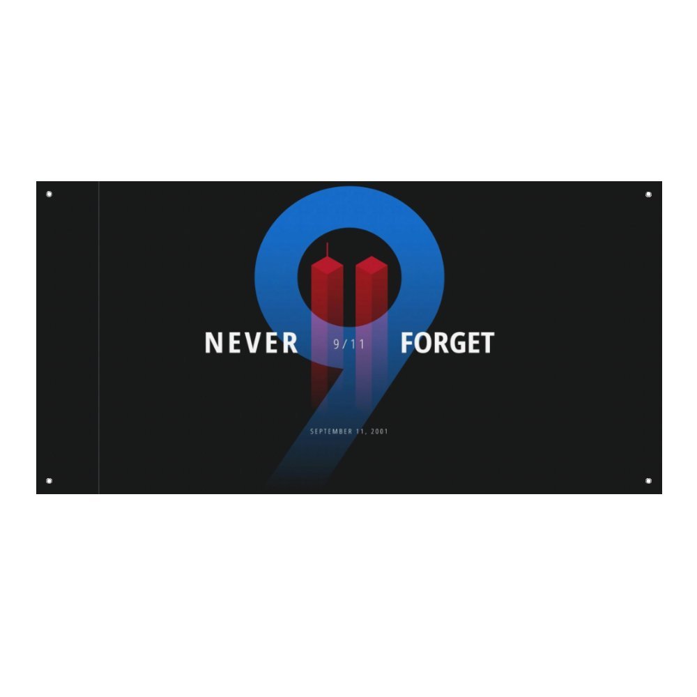 9/11 We Will Never Forget Banner Flag Photography Background Outdoor ...