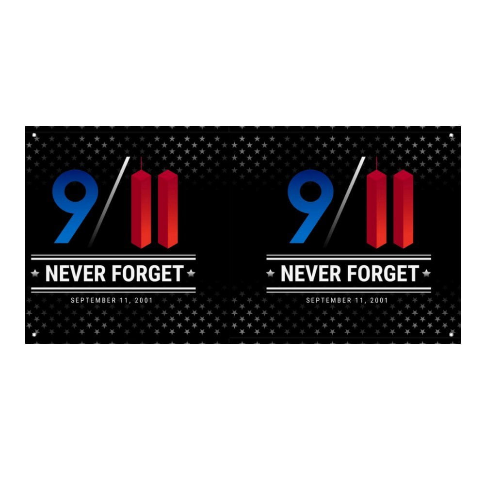 9/11 We Will Never Forget Banners Flag Hanging Backdrop Sign Wall ...
