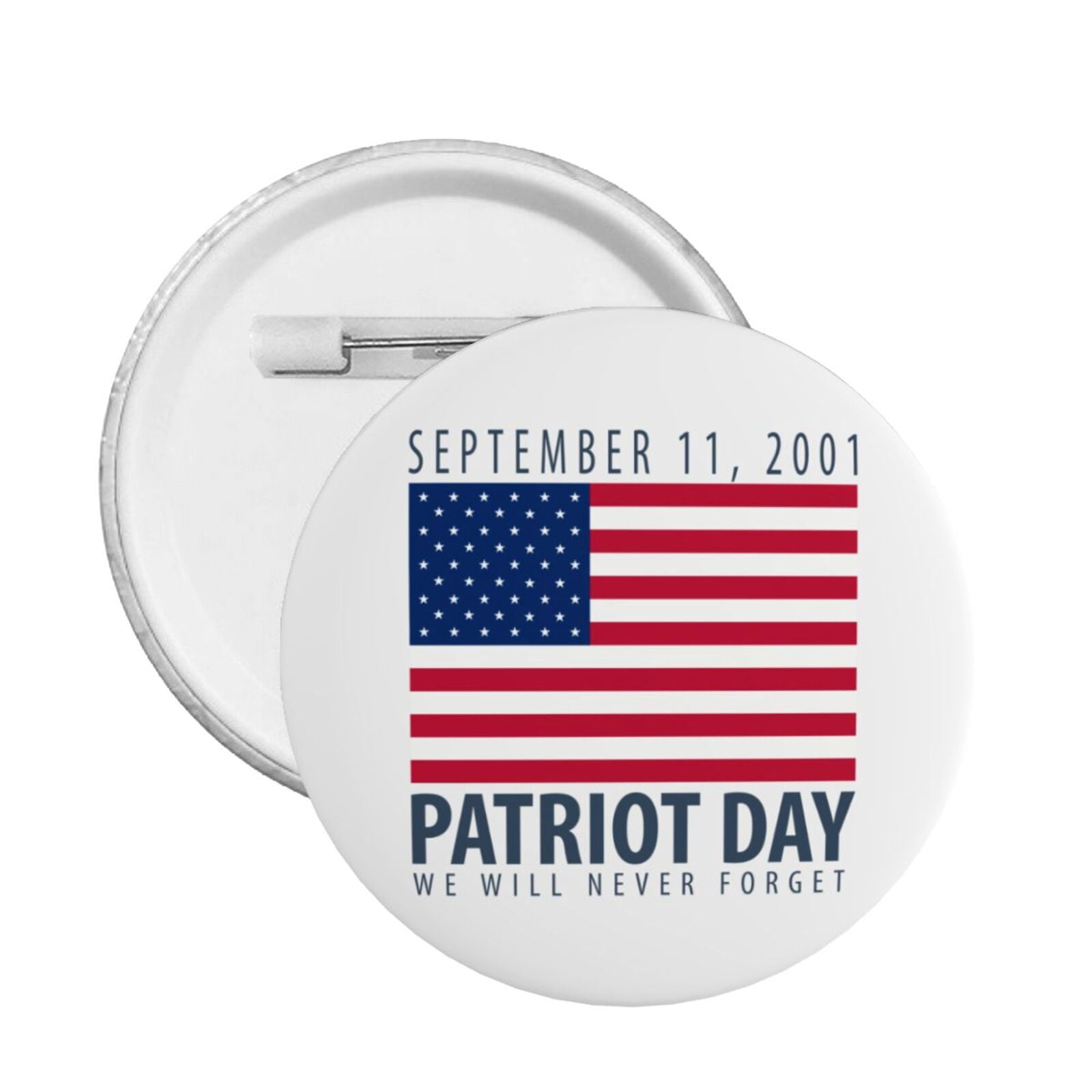 9/11 We Will Never Forget Circular Button Fashion Badge Decoration ...