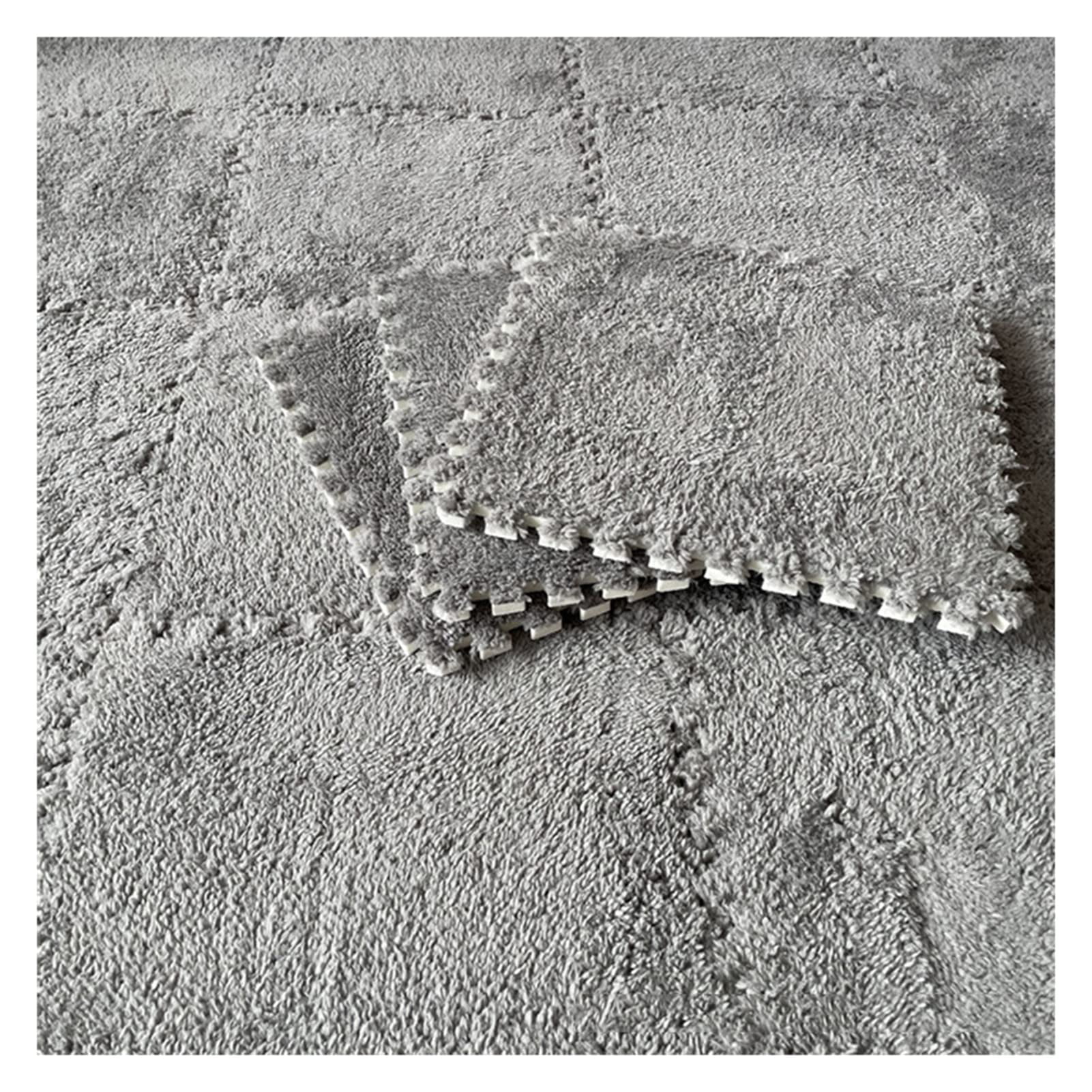 9/12/15/16 Pcs Interlocking Foam Carpet Tiles,Soft Fluffy Plush Area ...