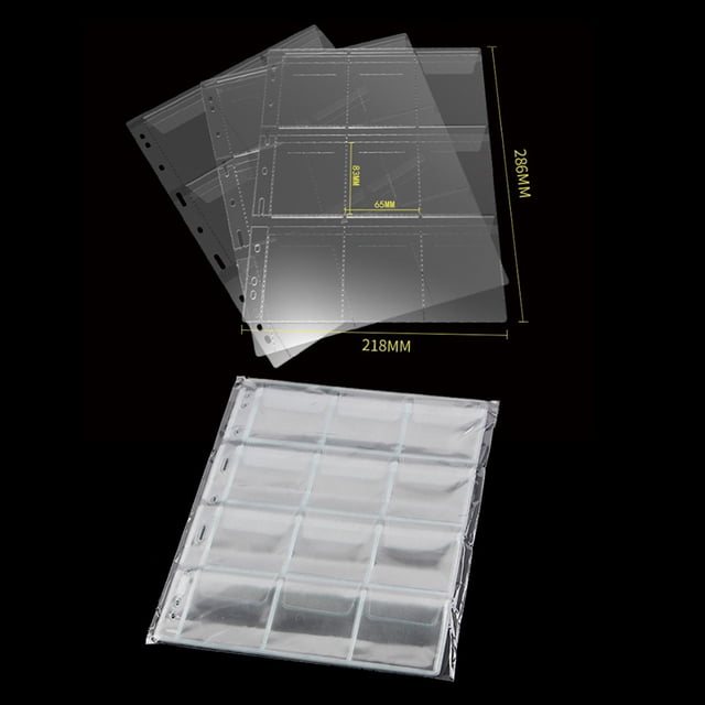 9/12 Grids Classic Plastic Coin Holder Sheet Storage Collection Money ...