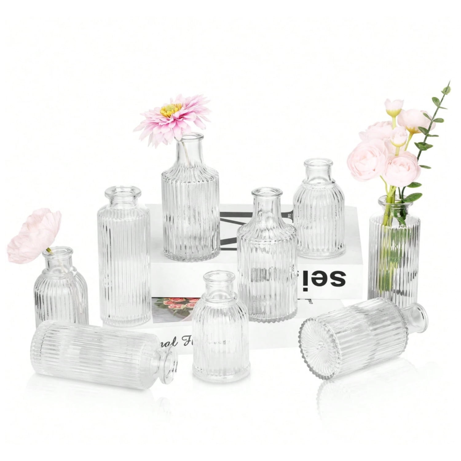 9/12 Pcs Glass Bud Vases, Living Bud Vases, Small Bud Vase In Bulk ...