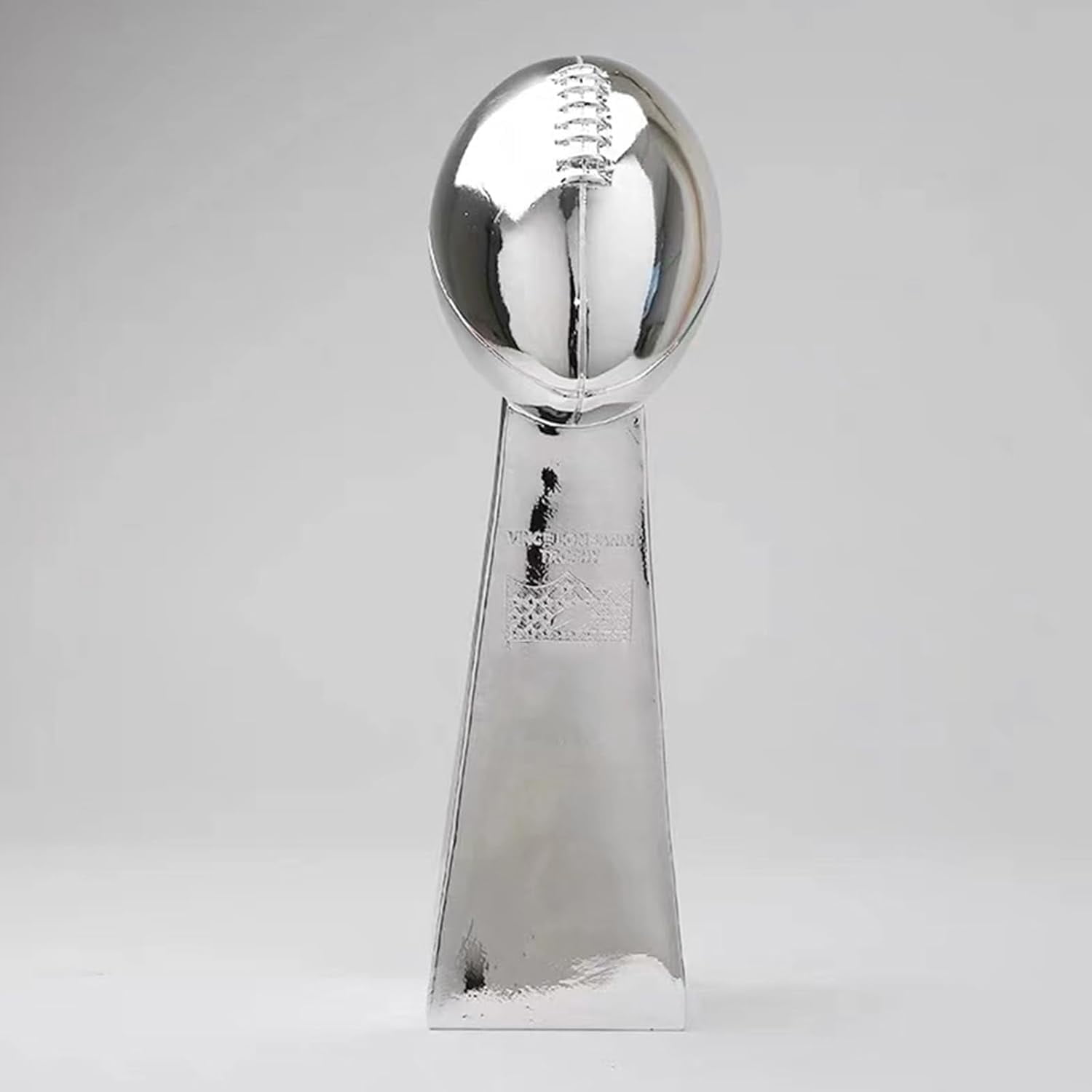 9/13/22inch Silver Football Chrome Resin Crafts Gifts for Sports Fan ...