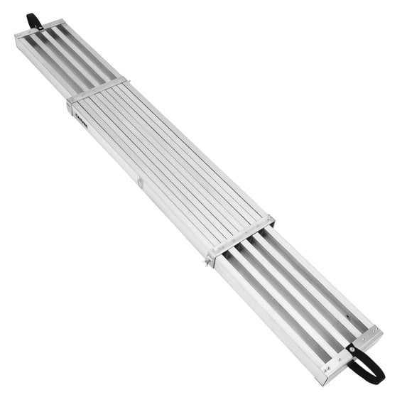 9-15 FT Telescoping Work Plank, Aluminum Scaffold Platform with Skid ...
