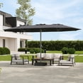 9×15 Ft Large 12-Rib Patio Umbrella with Base Included, UV Protection ...