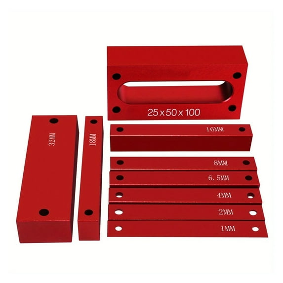 9/15pcs Gauge Block Set, Aluminum Metric/Inch Height Gauge Block, Setup ...