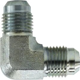 9/16-18 JIC Tube Union 90 Elbow, Shapes Steel 37 Degree JIC Flare ...