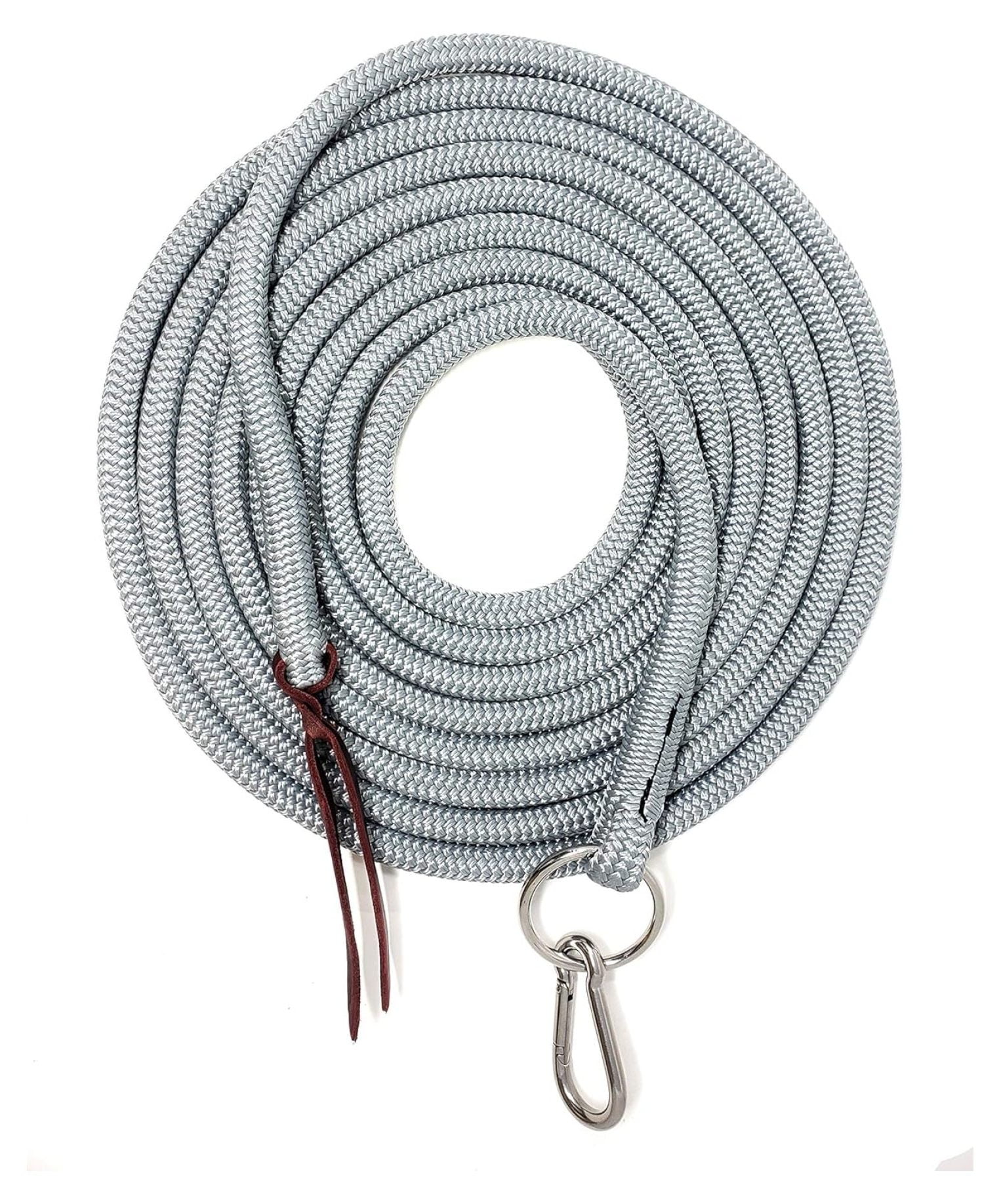 9/16" Double Braid Polyester Yacht Rope Natural Horse Trainling Line ...