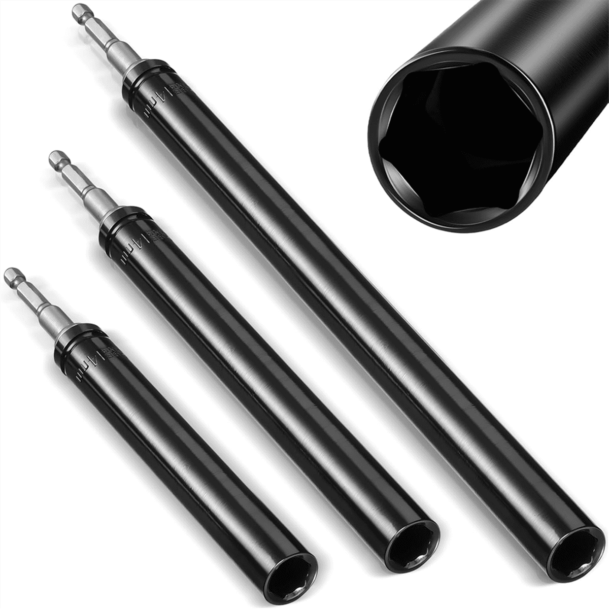 9/16 Inch Electric Nut Driver with 1/4 Inch Hex Shank for Long Bolts ...