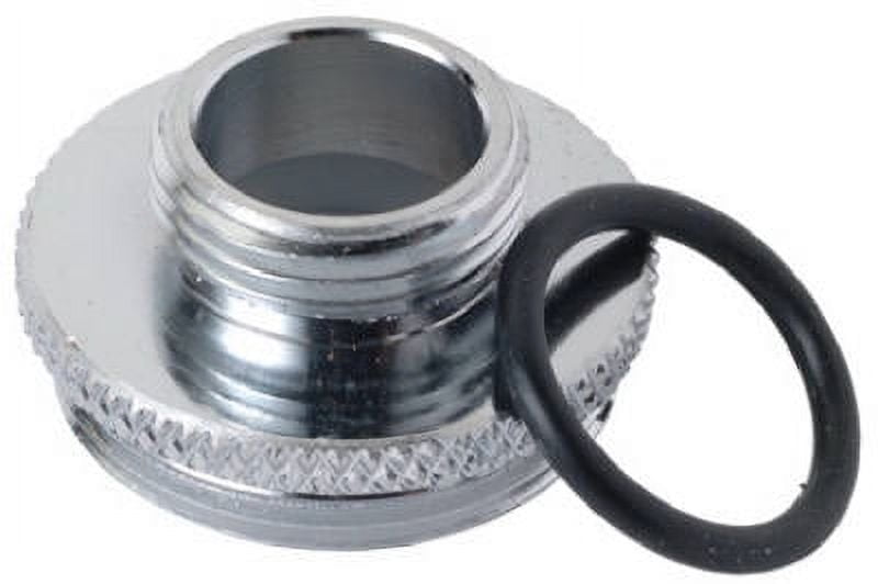 9/16" x 24 Male Pipe Thread x 55/64" x 27 Male Pipe Thread Chrome Plat ...