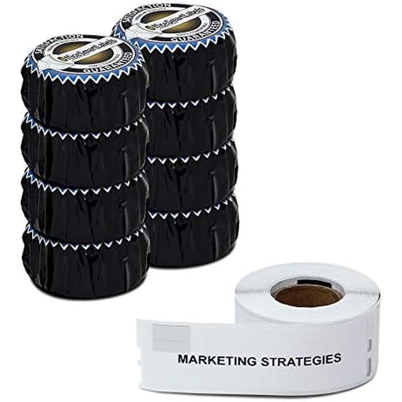 9/16 x 3-7/16 inch, White File Folder Labels, Compatible with 30327 (8 ...