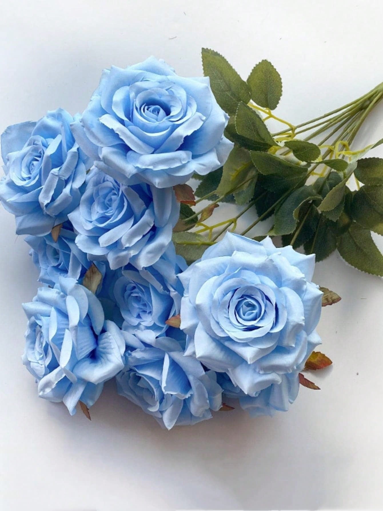 9/18/36 Heads Roses Artificial Silk Flowers, Fake Roses With Long Stems ...