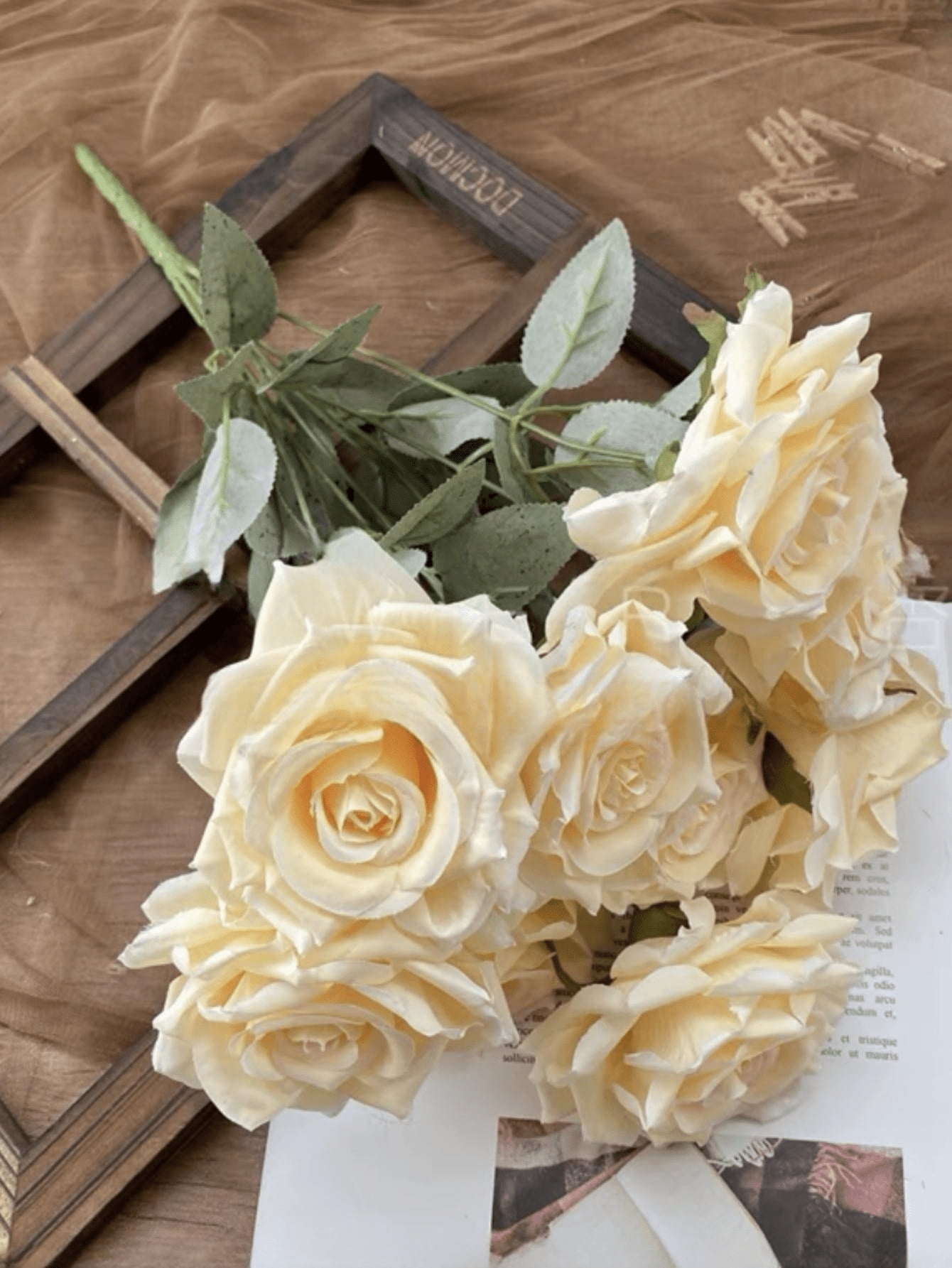 9/18/36 Heads Roses Artificial Silk Flowers, Fake Roses With Long Stems ...