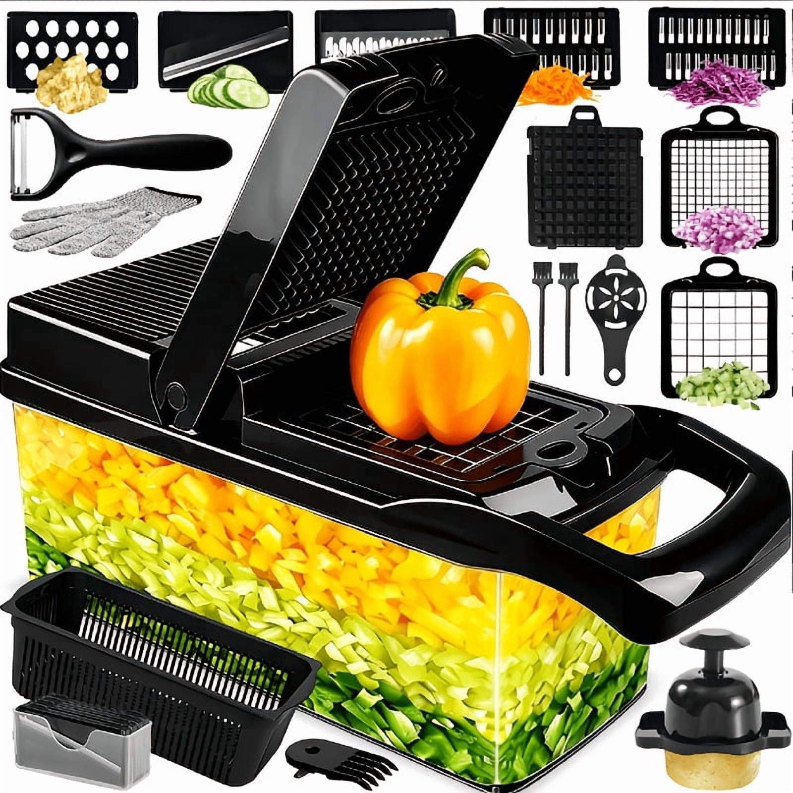 9/18 In 1 Multifunctional Vegetable Chopper Slicer, Food Grade Cutter ...
