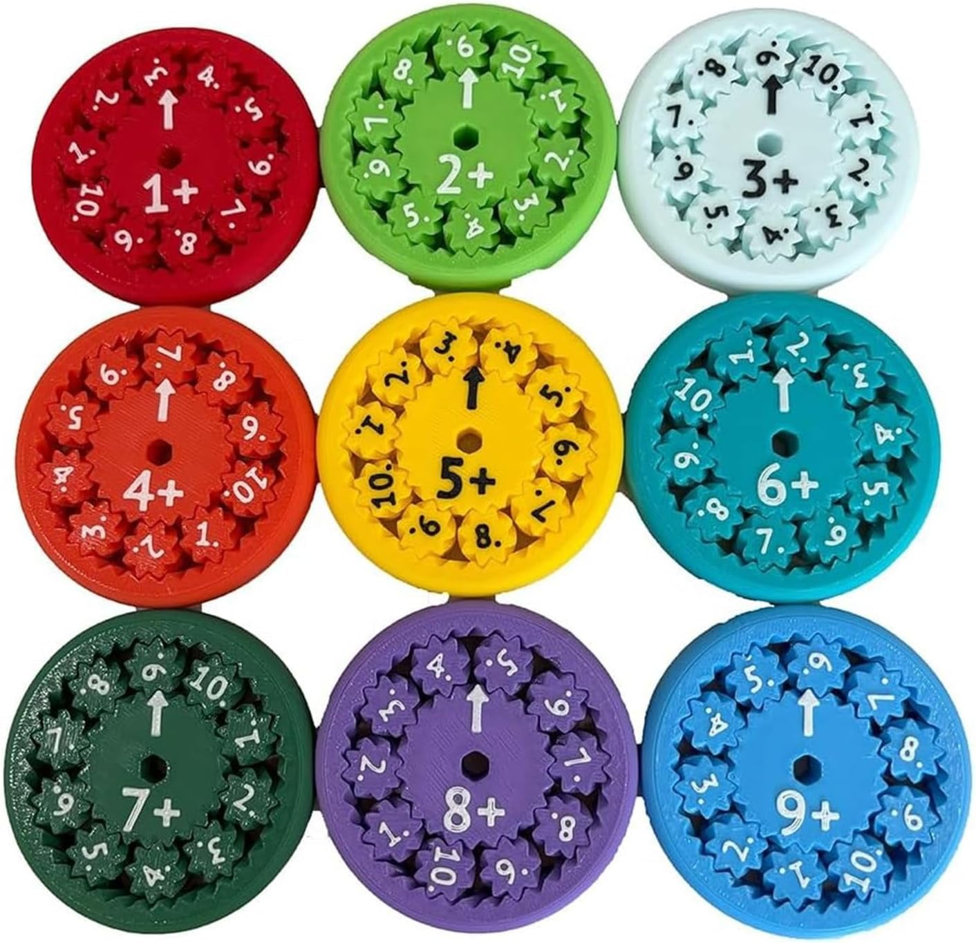 9/18Pcs Math Fidget Spinner,Math Fact Fidget Spinners,Addition ...