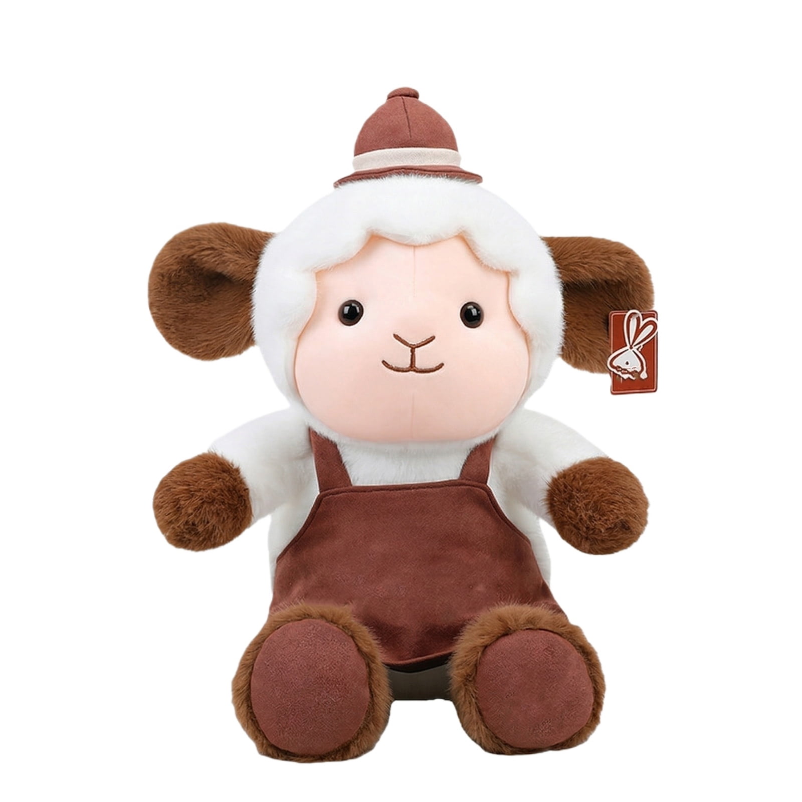 9.1in Lamb Plush Stuffed Animal, Soft Wooly Texture Toy for Relaxation ...