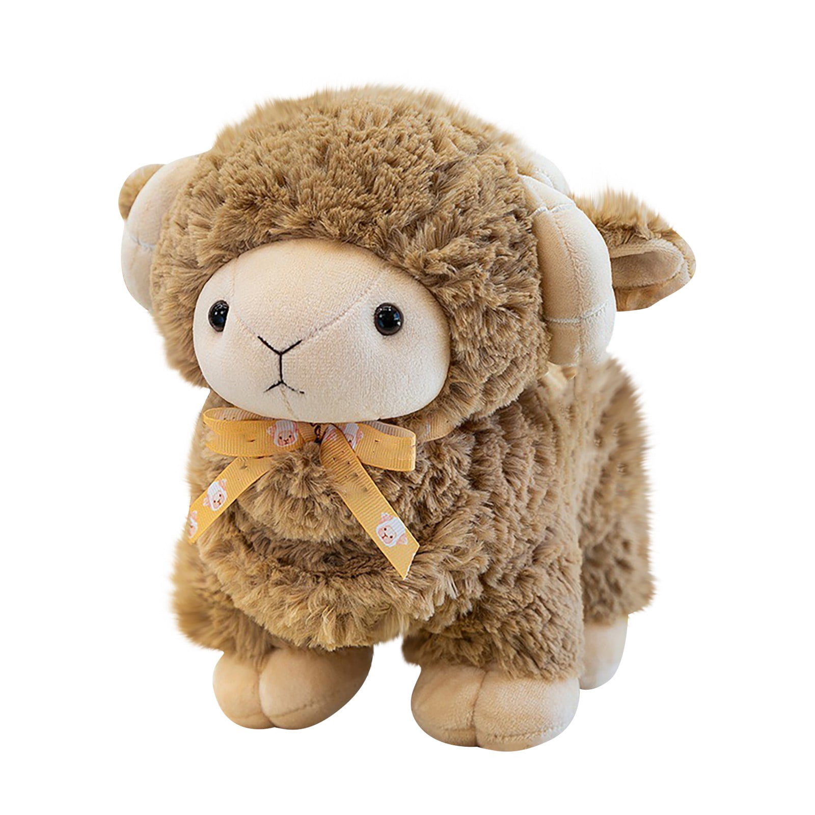 9.1in Plush Lamb with Bow Ribbon, Soft Cute Stuffed Animal Doll for ...