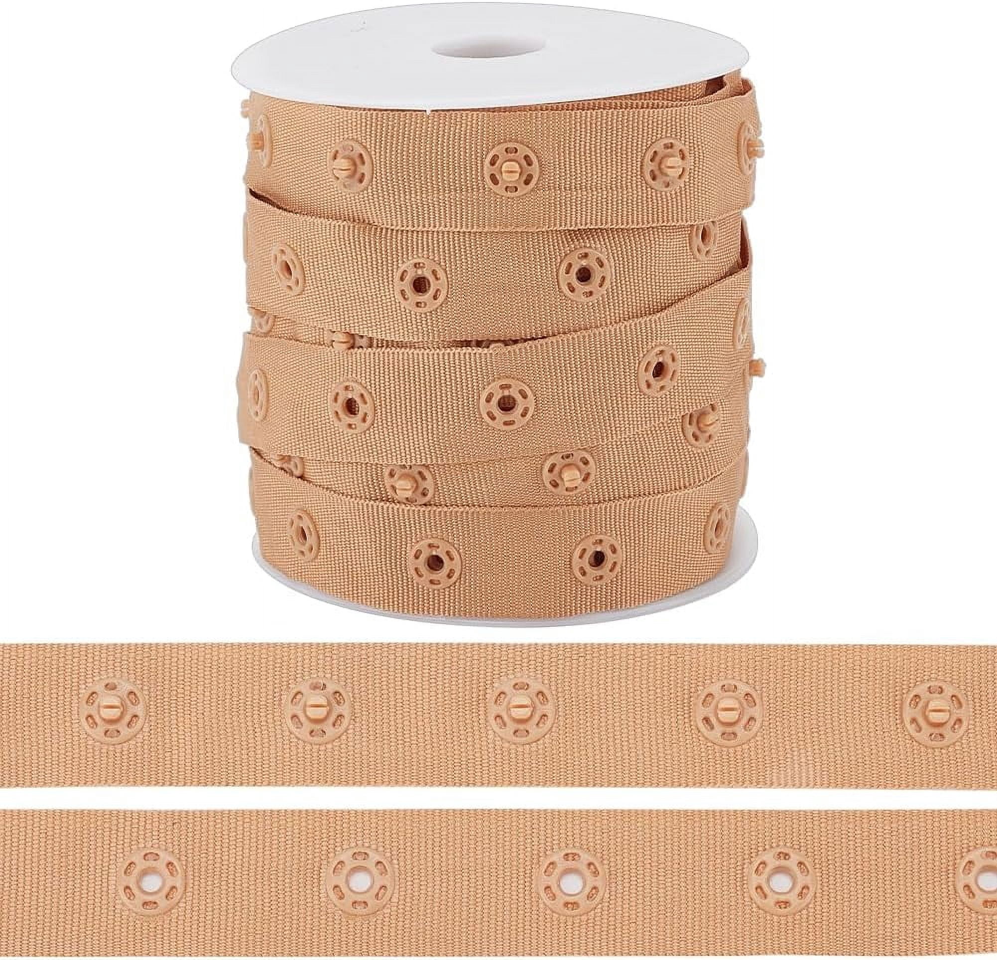 9.1m/10 Yard Camel Snap Tape for Sewing 0.7 Inch Wide Polyester Crafts ...