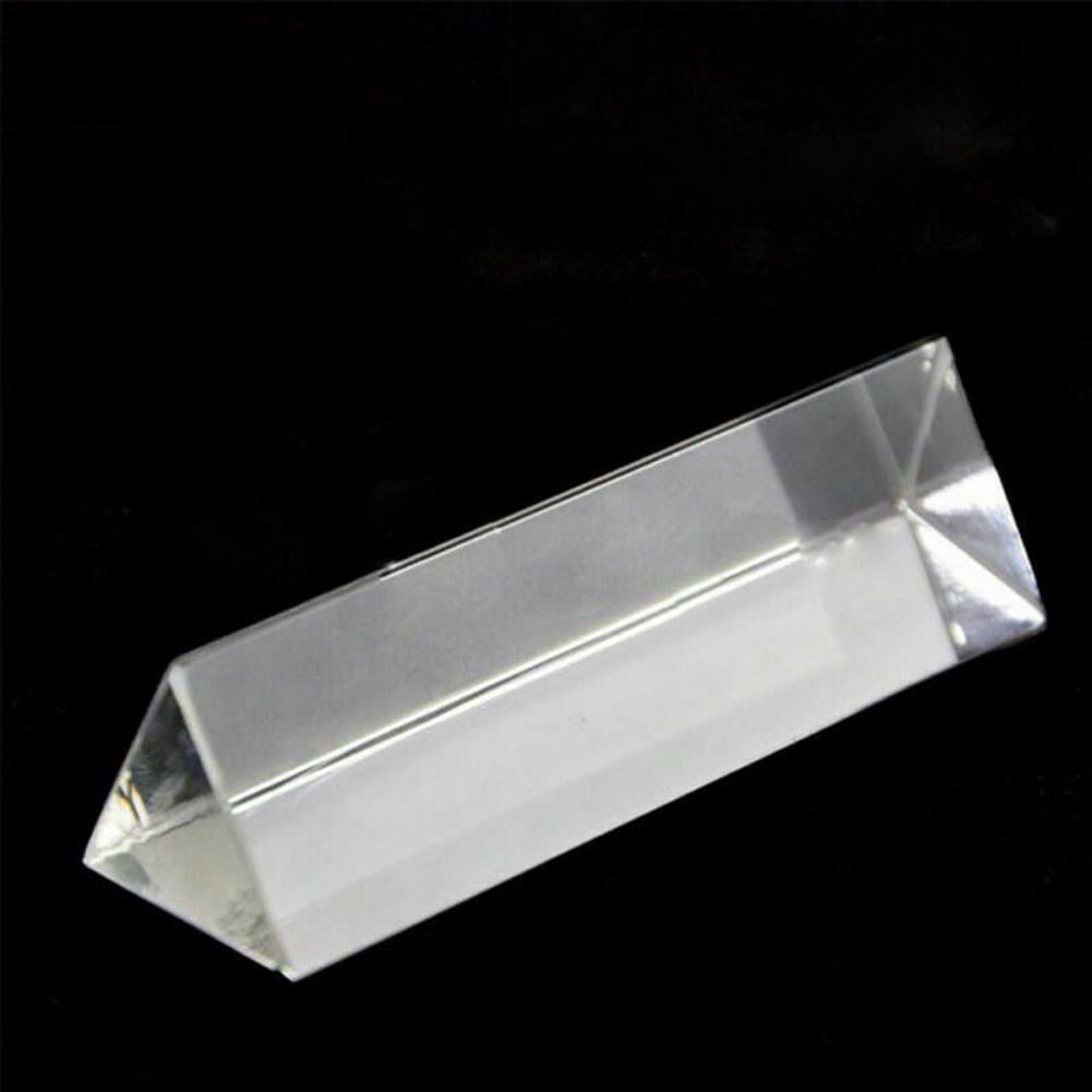 9* 2* 2cm Optical Glass Triple Triangular Prism Physics Teaching Light ...