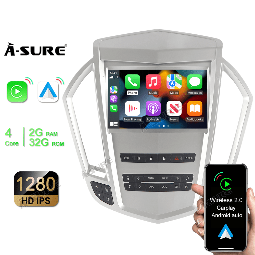 9'' 2+32G Android 12 Car Stereo Radio Apple Carplay for Cadillac SRX ...