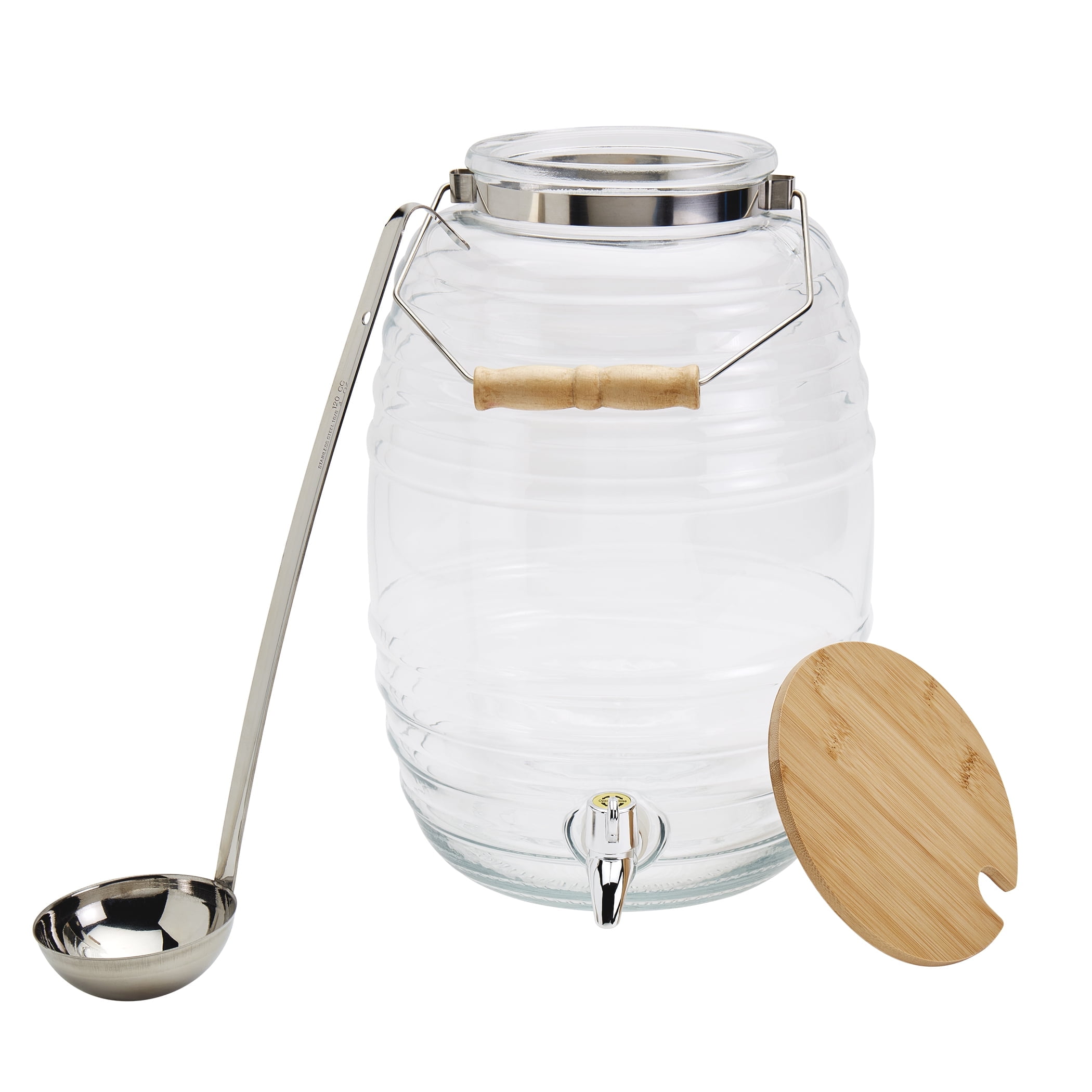9.2 Liter Jaron Vitrolero Glass Beverage Drink Dispenser Set Agua ...