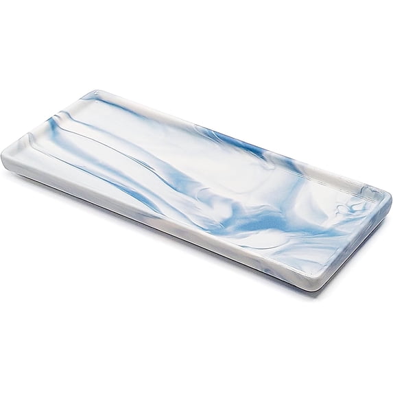 9.2" Porcelain Small Bathroom Tray, Ceramic Countertop and Vanity Tray ...