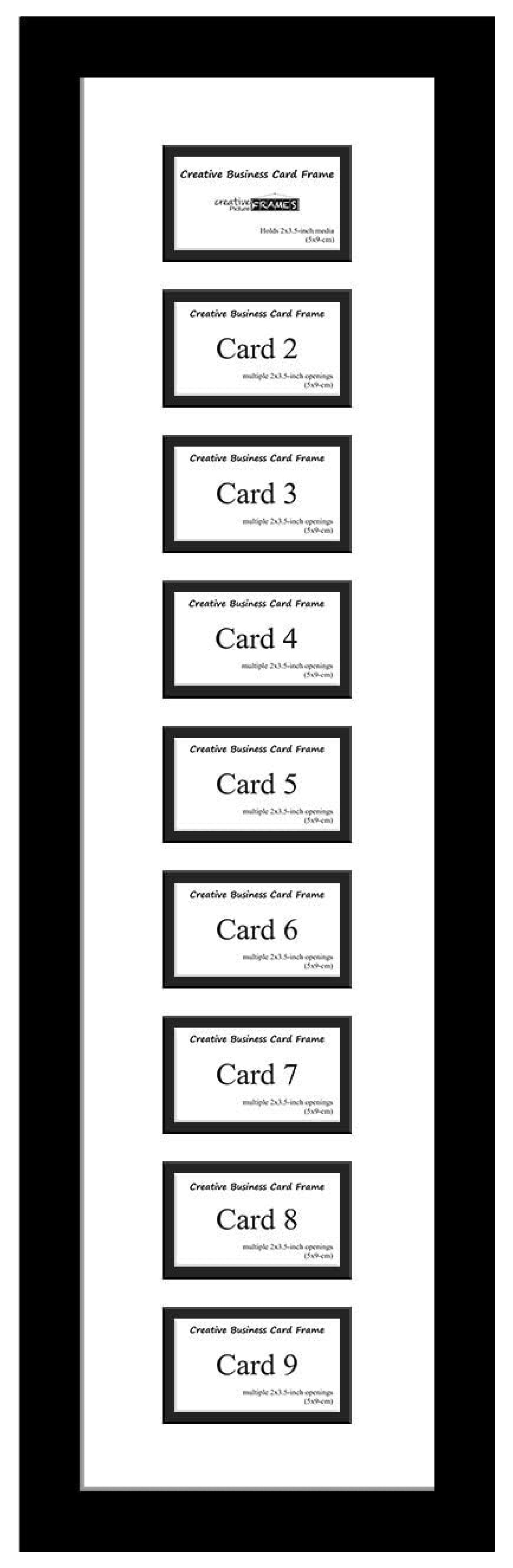 9-2" x 3.5" Opening Black Business Card Frame with 8" x 30" Double ...