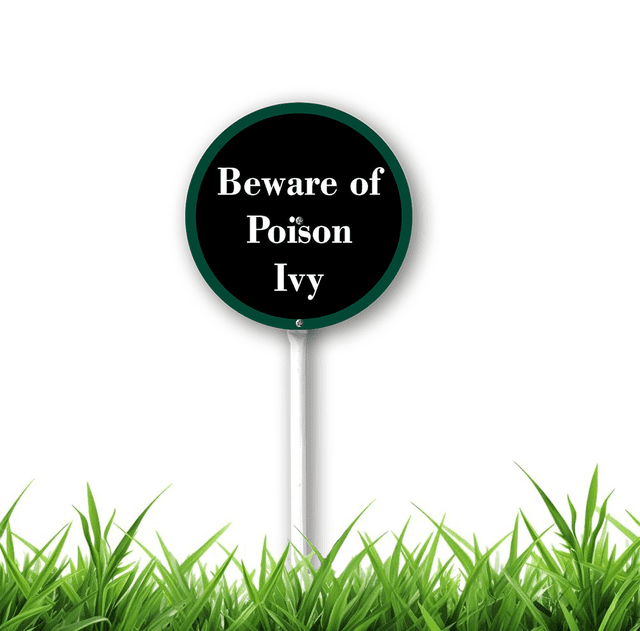 9.2 x 9.2 inch Beware of Poison Ivy Sign with Stake for Yard，Yard Sign ...