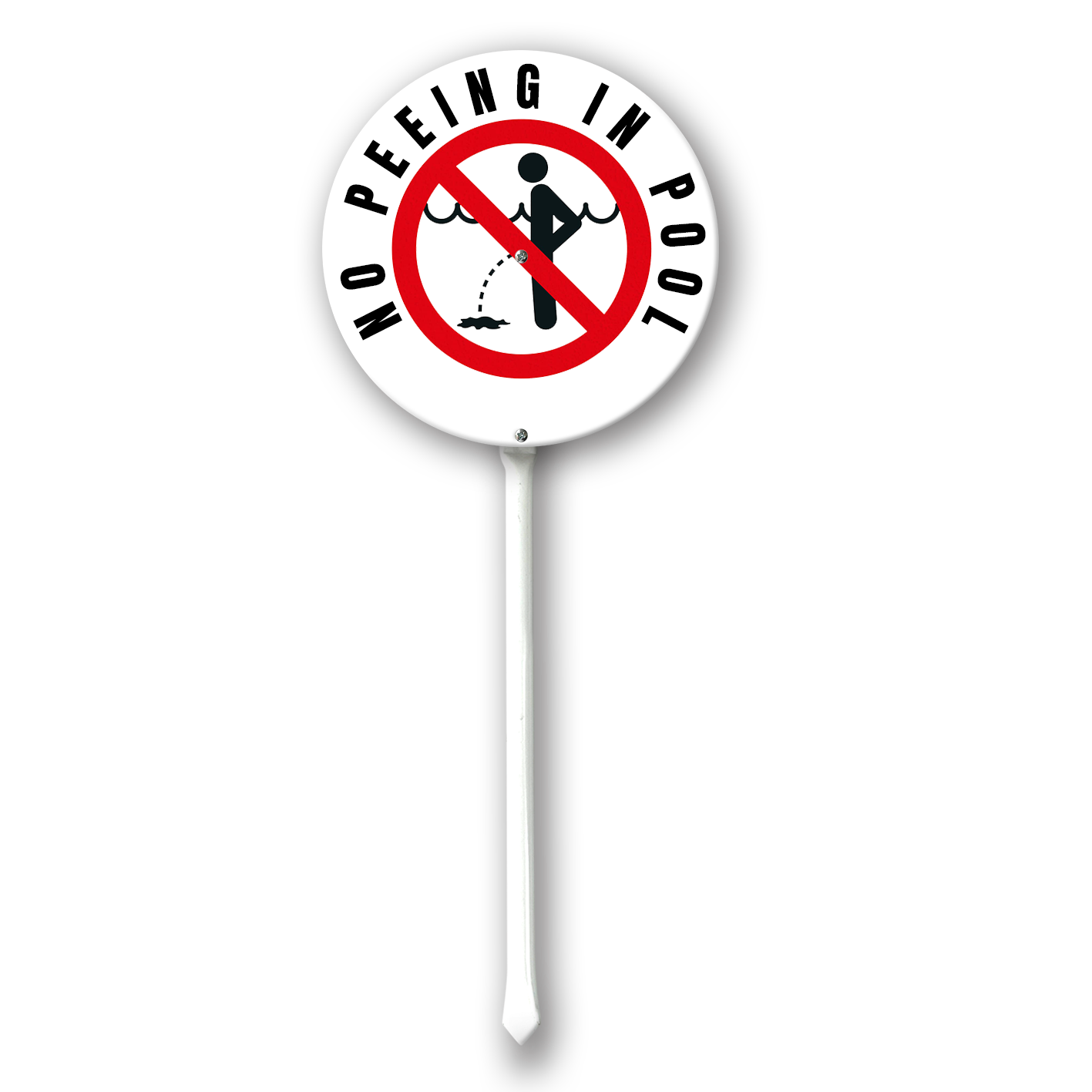 9.2 x 9.2 inch No Peeing in Pool Sign with Stake for Yard，Yard Sign for ...