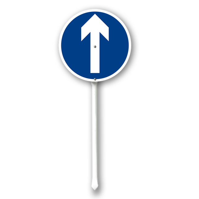 9.2 x 9.2 inch Round Blue Enter Sign with Stake for Yard，Yard Sign for ...