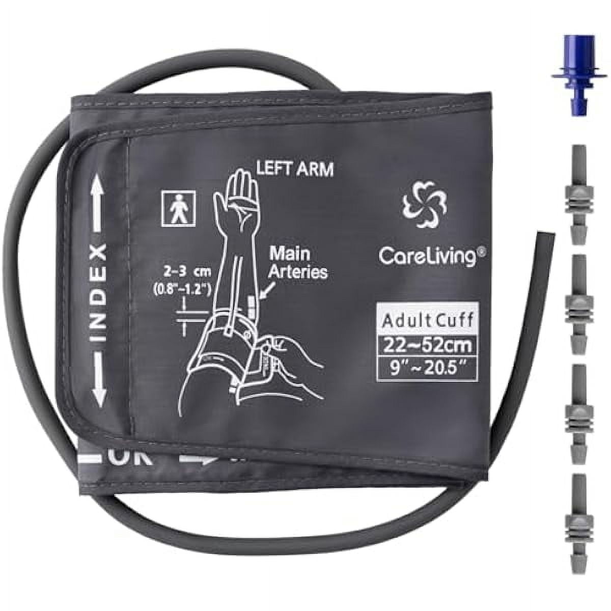 9"-20.5" Blood Pressure Cuff Arm, Wide-Range Extra Large Replacement Cuff, 5 Sizes of Connectors ...