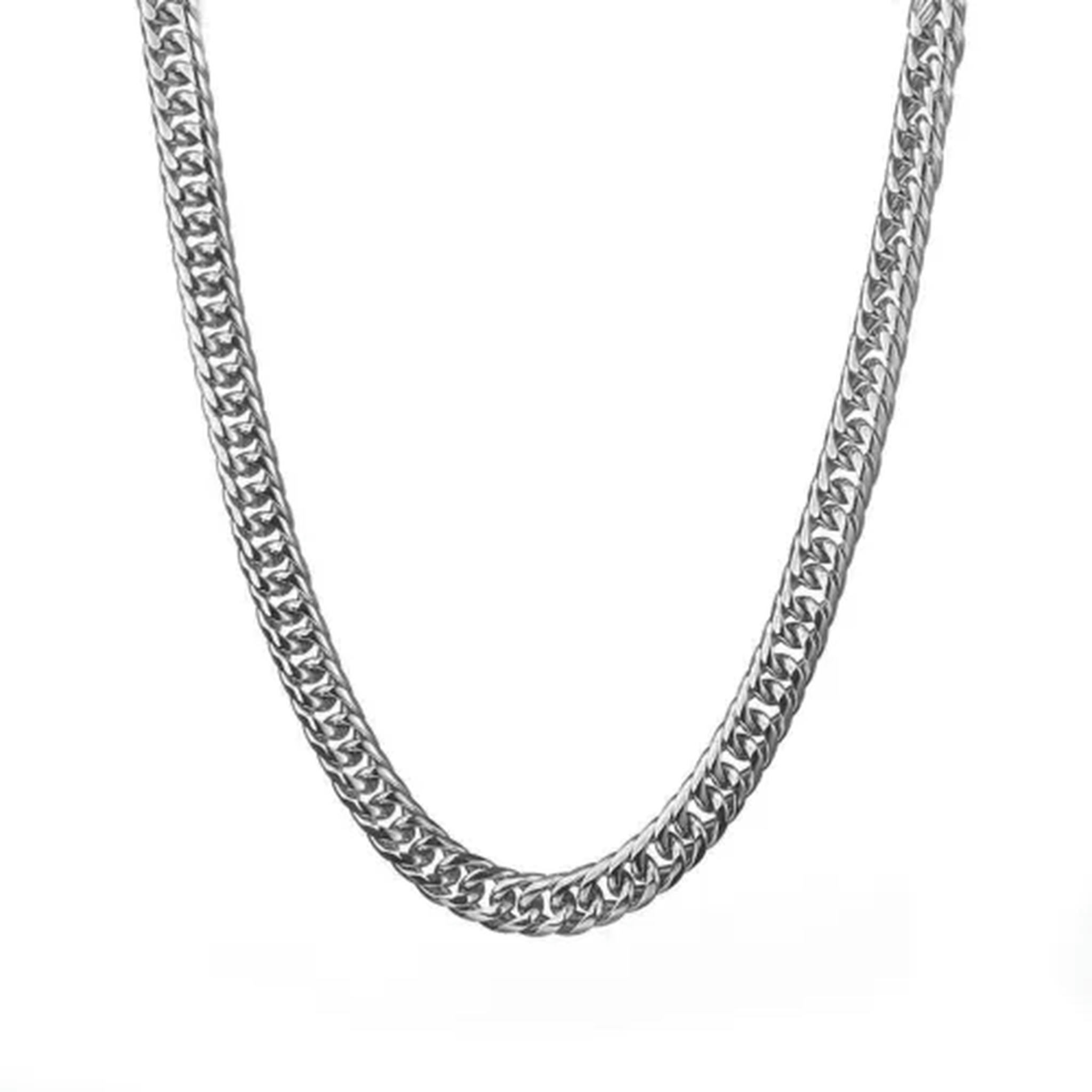 9-20MM Heavy Stainless Steel Silver Cuban Curb Chain Men's Necklace Or ...