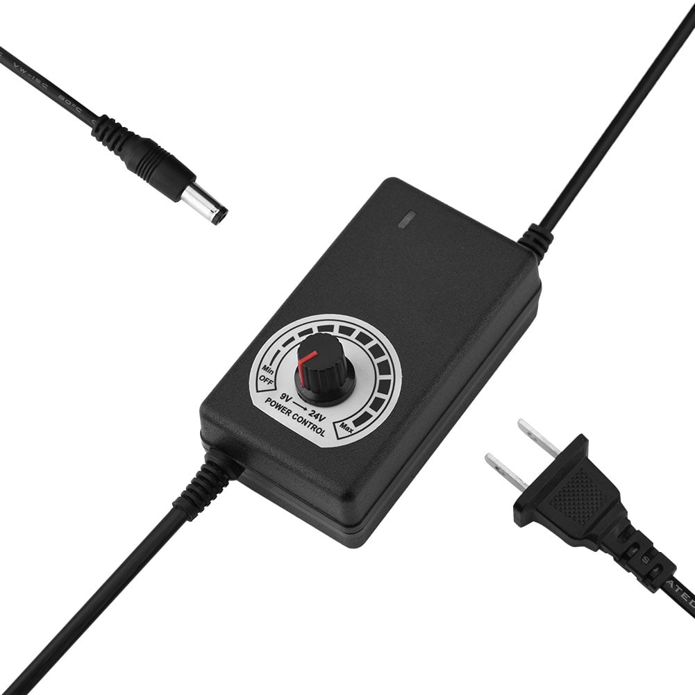 9-24V 1A Adjustable Power Adapter Safe PWM Modulation Stepless Voltage ...