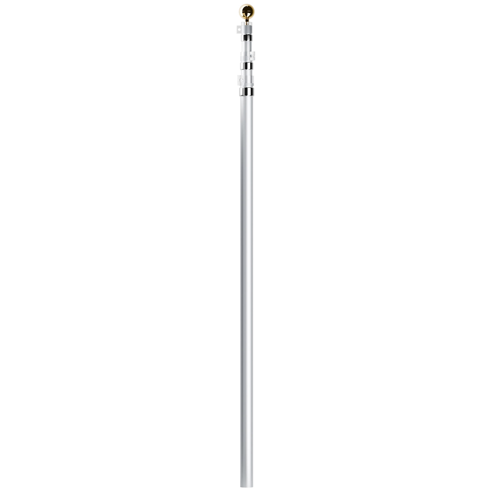9-25FT Aluminum Alloy Telescopic Flagpole, Extra Thick 5-Section ...
