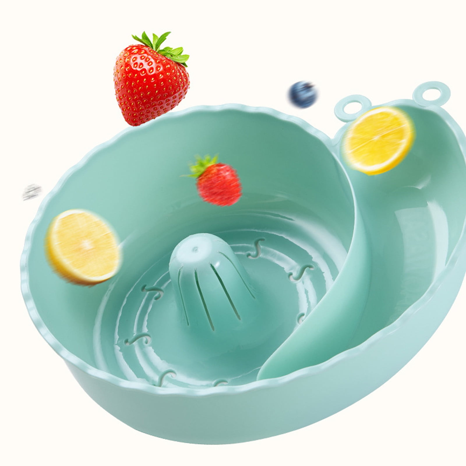 9.25X2.76 Inch Creative Automatic Rotation Snail Shape Fruit Drainer ...